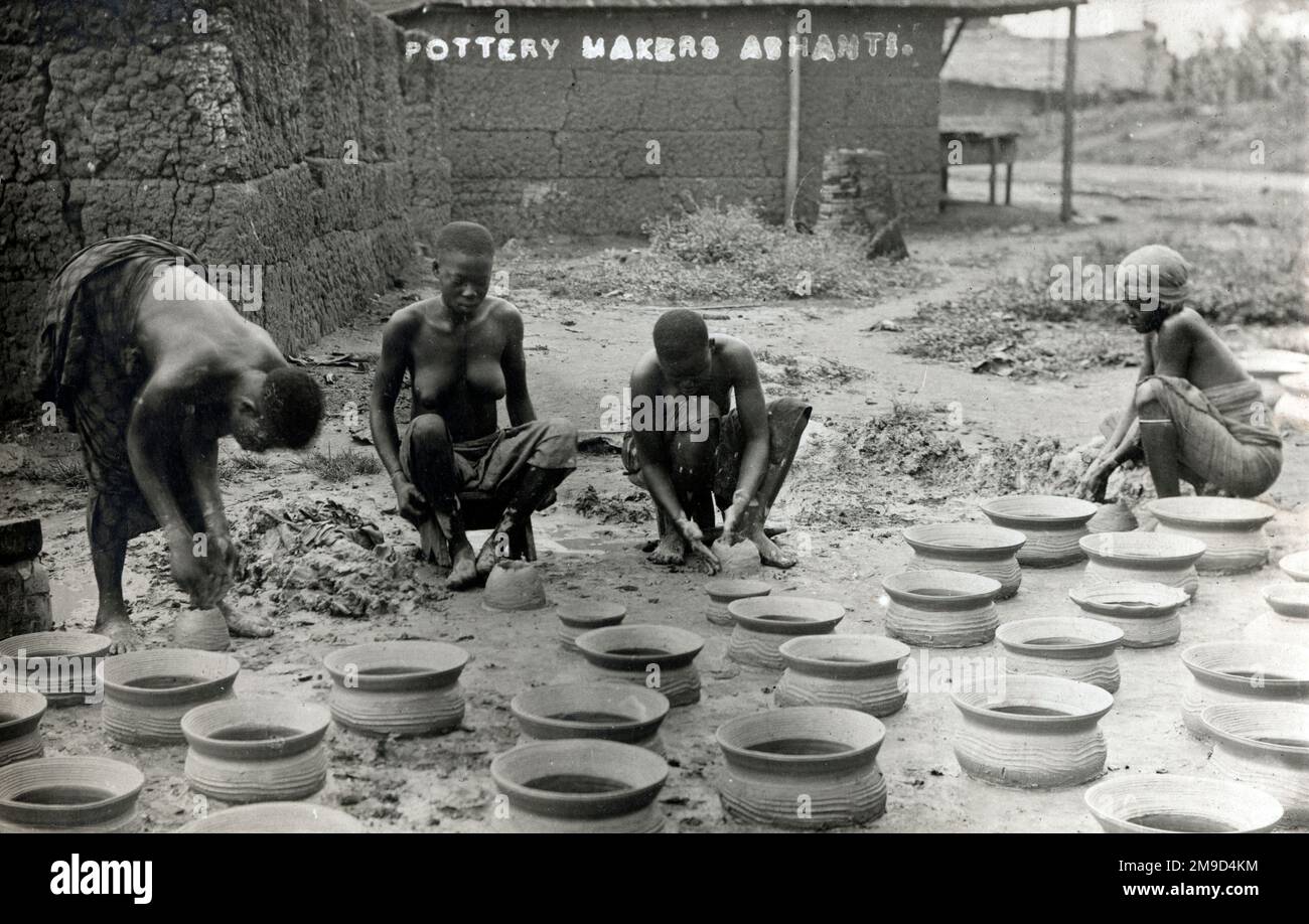 Ghana, West Africa - Ashanti Women Pottery makers and their wares Stock ...