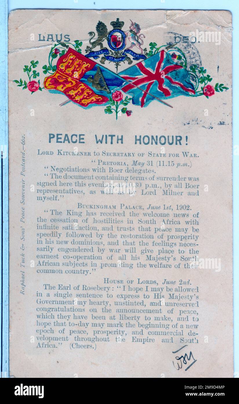 The Treaty ended the war between the United Kingdom and the two Boer ...