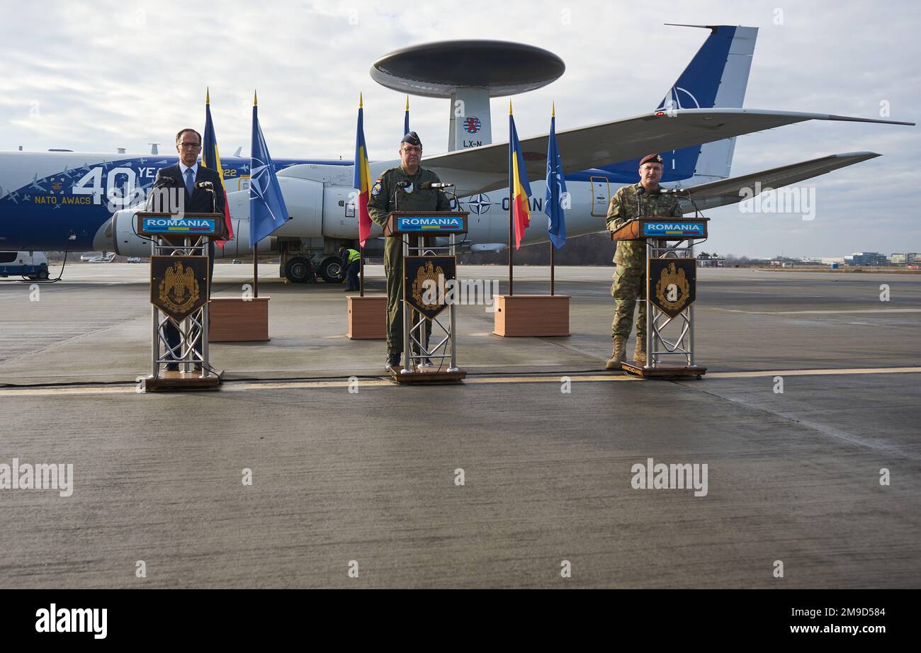 Otopeni, Romania - January 17, 2023: AWACS Airborne Warning and Control ...