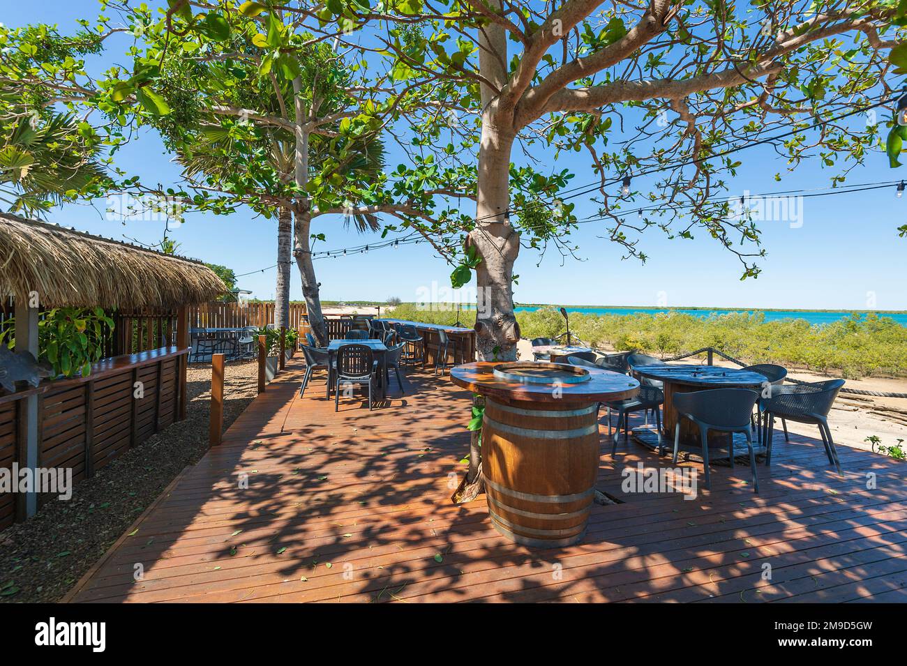 Beer garden in the small town of Karumba, Karumba Point, Gulf of ...