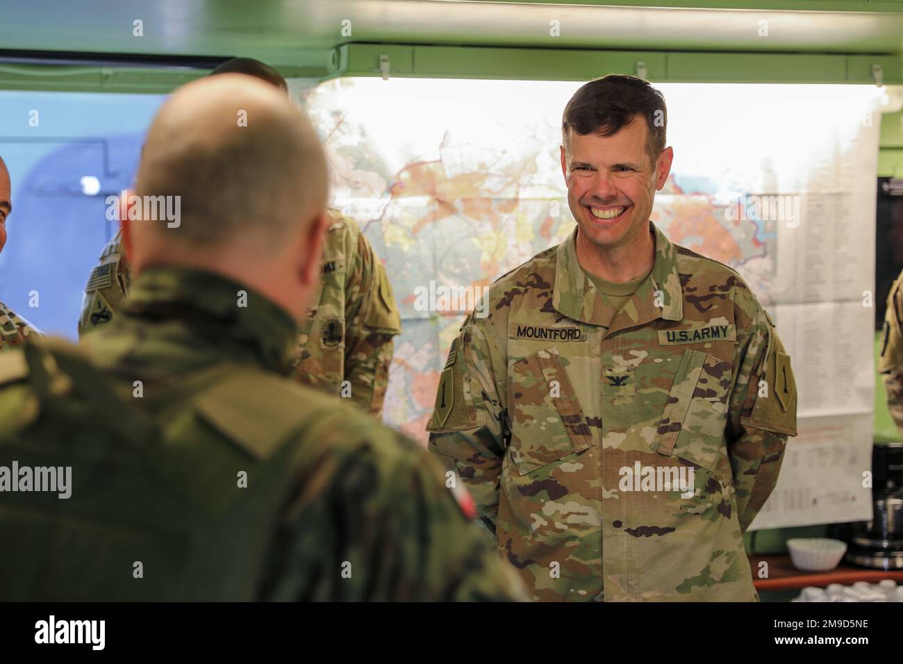 U.S. Army Col. John B. Mountford, right, deputy commanding officer of ...