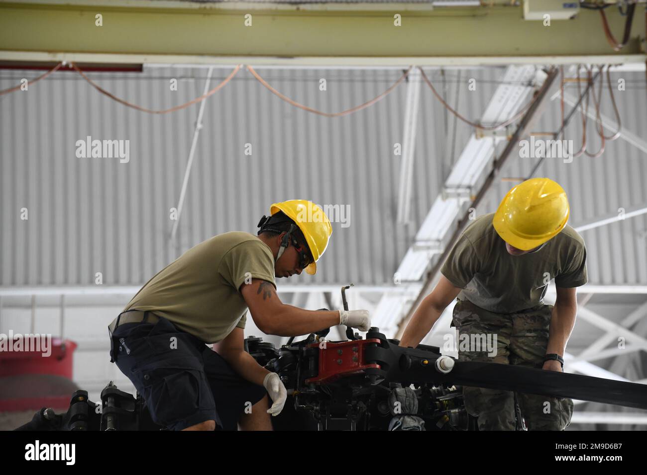 920th Aircraft Maintenance Squadron Airmen unfold an HH-60G Pave Hawk ...