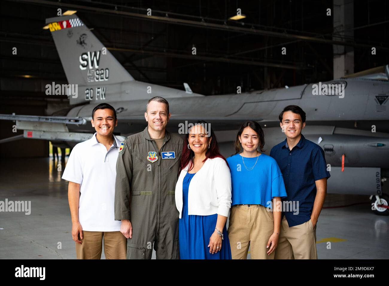 U.S. Air Force Col. Kristoffer Smith, 20th Fighter Wing commander, and ...