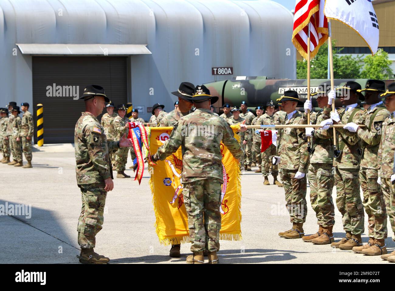 The unit colors are officially uncased, activating the 5th Squadron ...