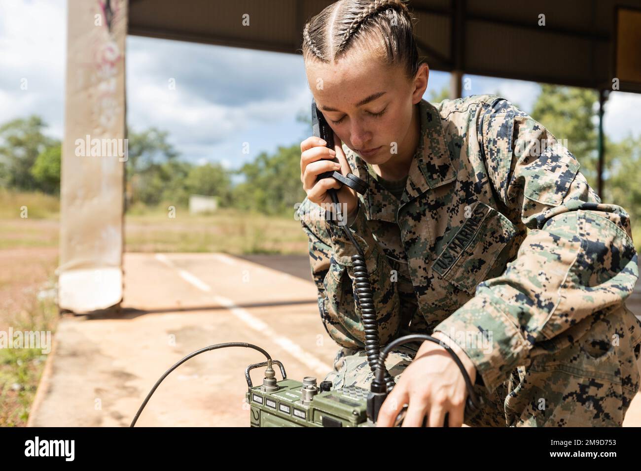 U.S. Marine Corps Cpl. Jamie A. Ward, a radio operator with Logistics ...