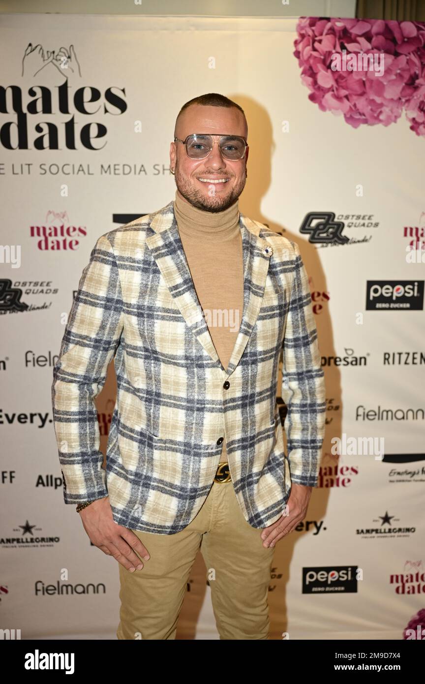 Eric Sindermann beim Mates Date Influencer Event auf der Berlin Fashion ...
