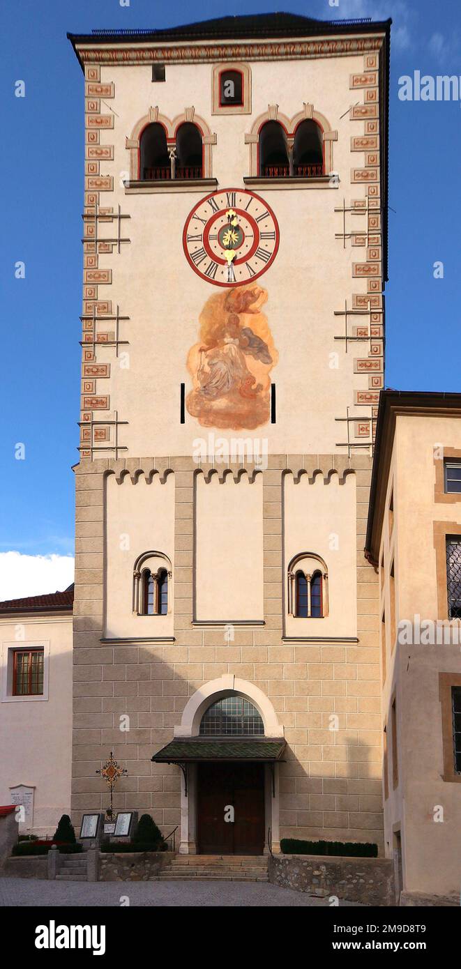 Neustift Abbey, or Novacella Abbey.Tower of the Collegiate Church Stock ...
