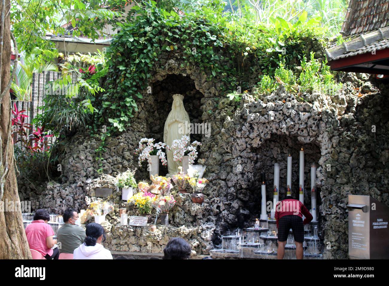 Marian Catholic shrine of Sendangsono in Java. Taken in July 2022 Stock ...