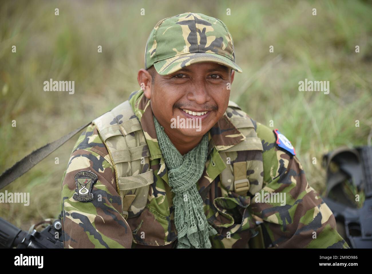 A member of the Belize Defence Force attends a range day during ...