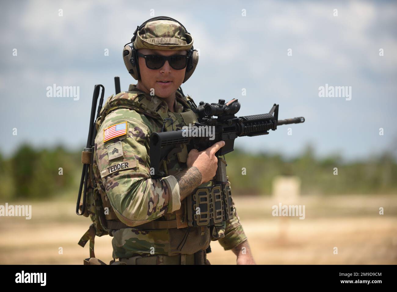 U.S. Army Sgt. Blake Tedder, Florida Army National Guard, attends a ...
