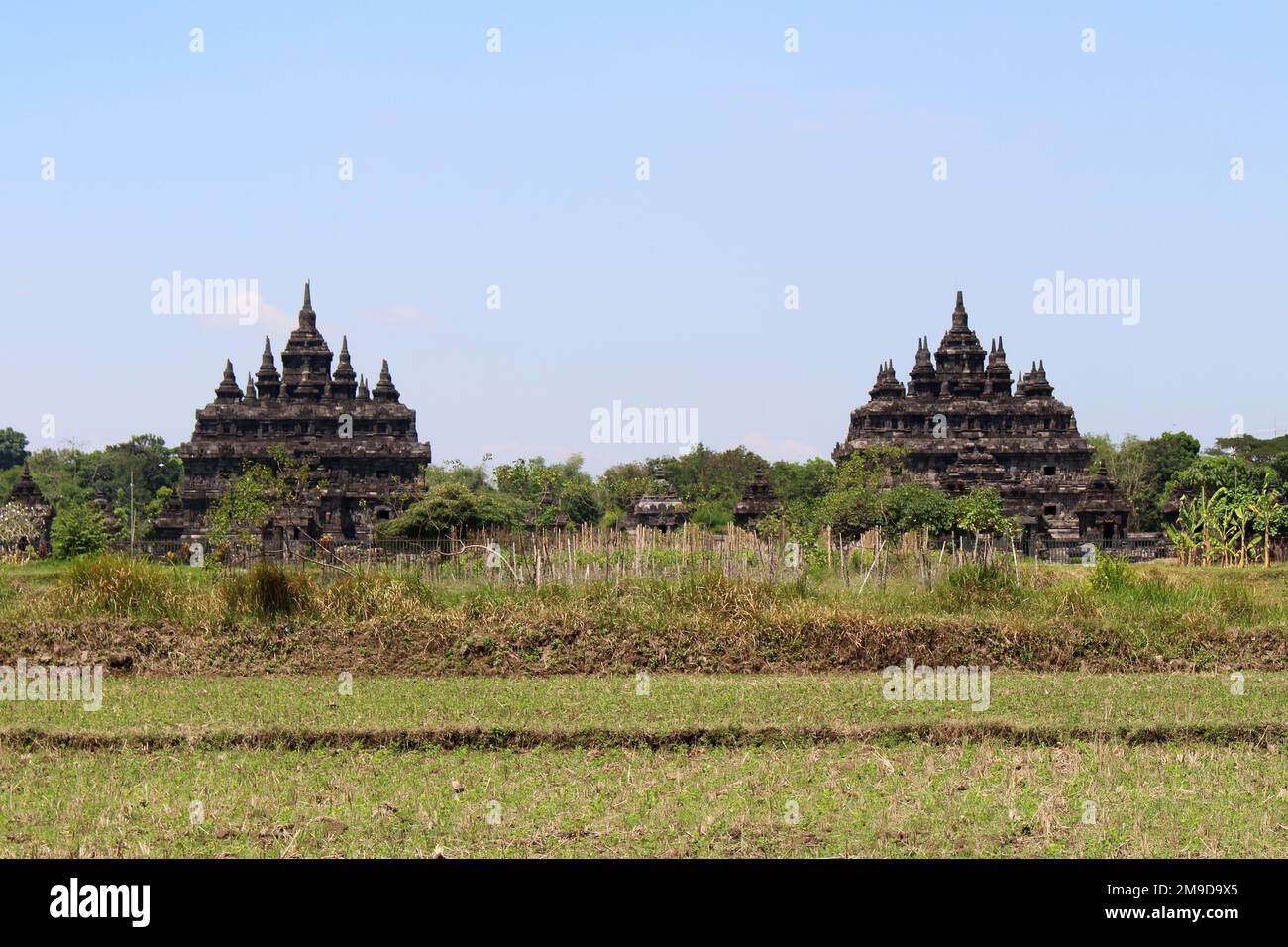 Plaosan twin Buddhist temples in Java Indonesia. Taken July 2022 Stock ...