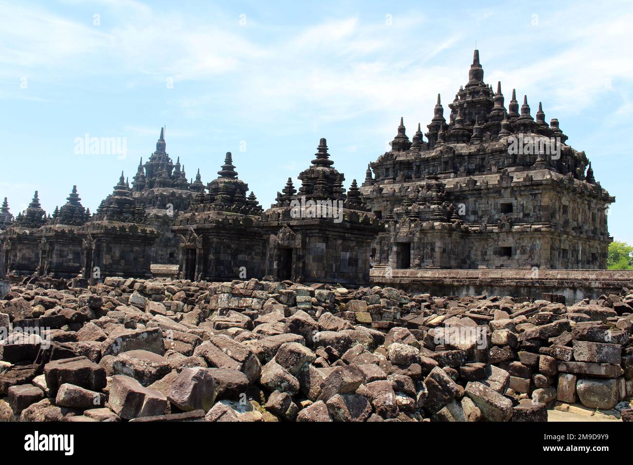 Twins of Plaosan temple complex in Java Indonesia. Taken July 2022 ...