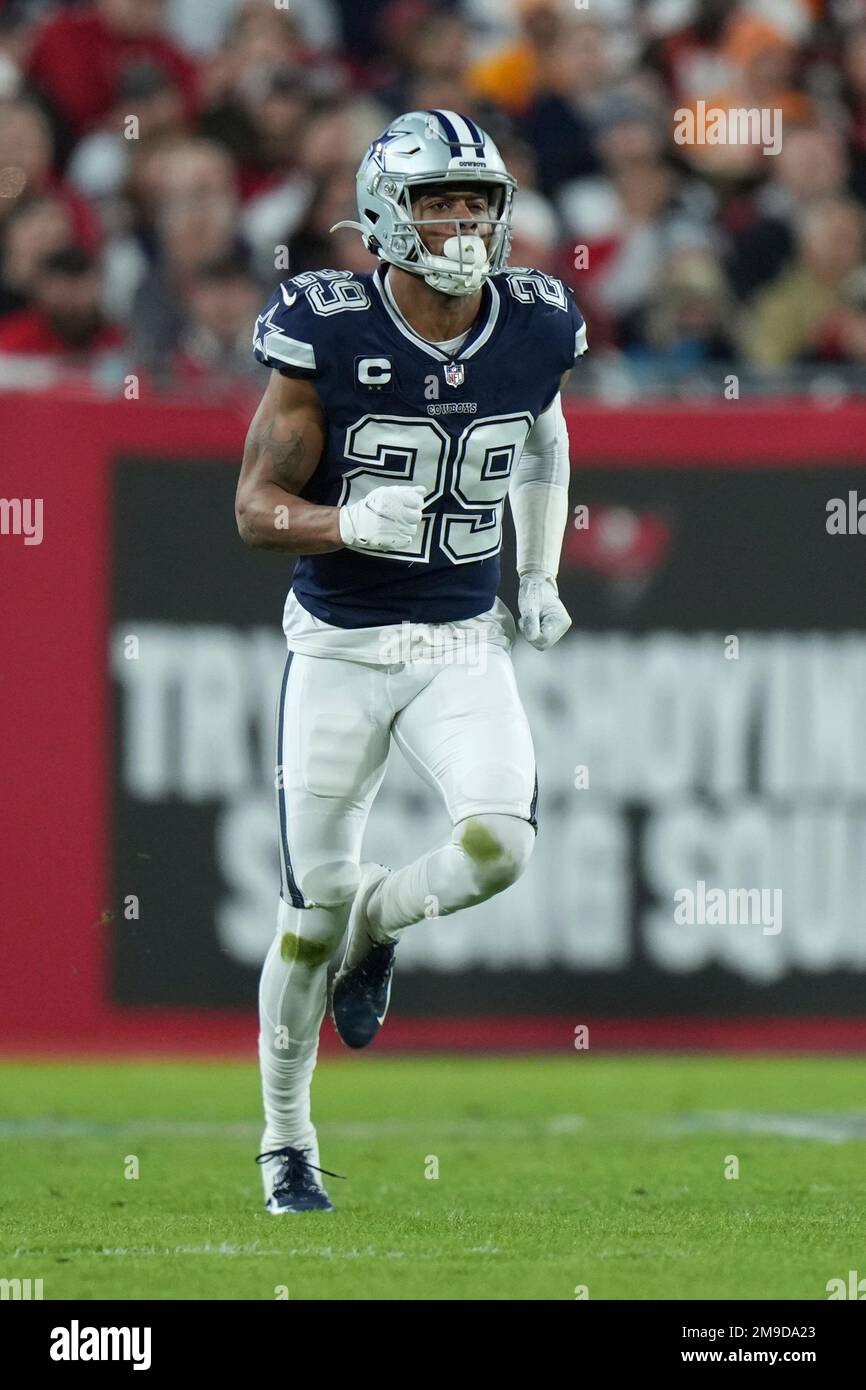Dallas Cowboys cornerback C.J. Goodwin (29) covers a kick during an NFL ...