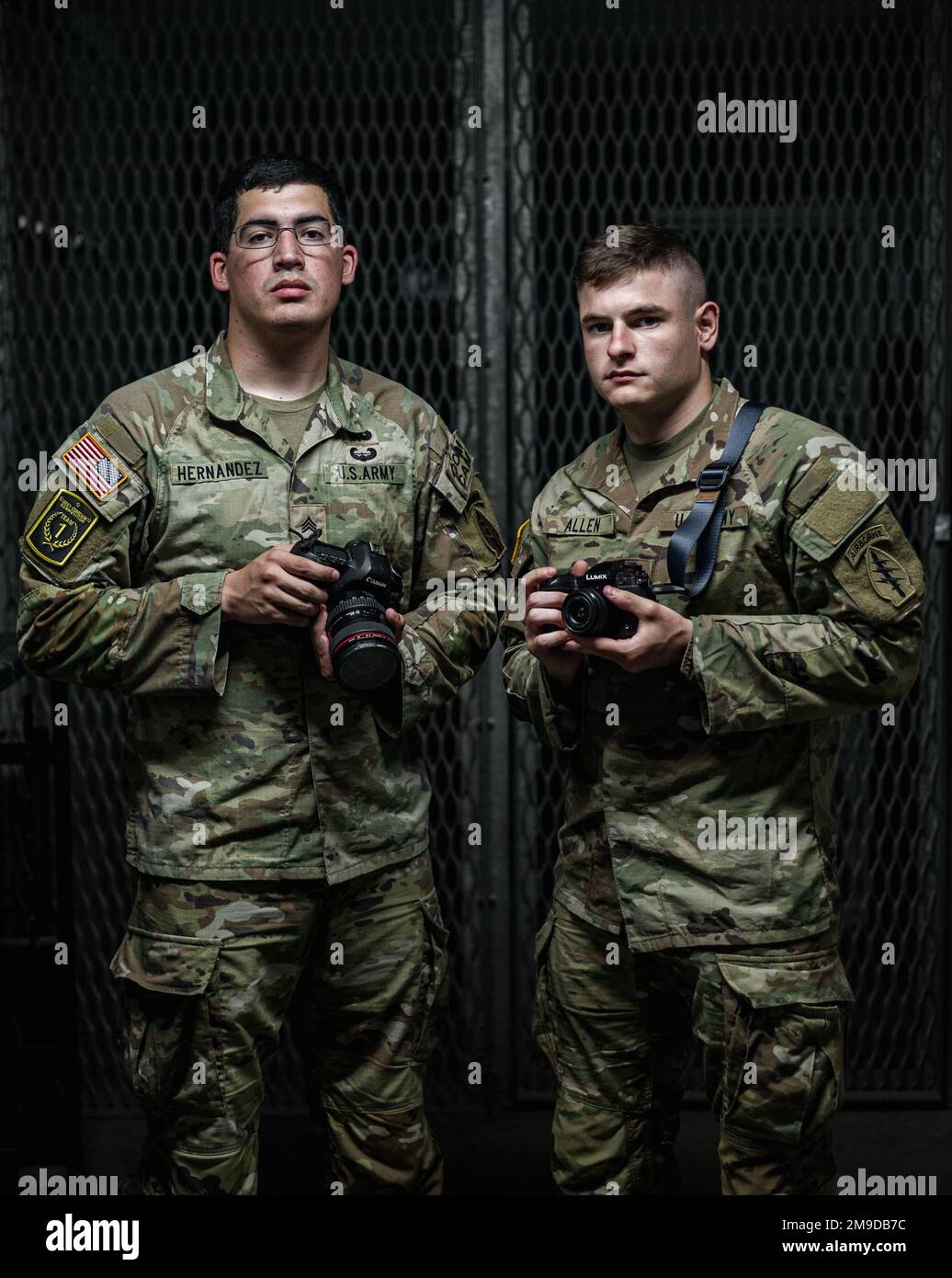 U.S. Army Sgt. Daniel Hernandez and Spc. Lance Allen, assigned to 3rd ...