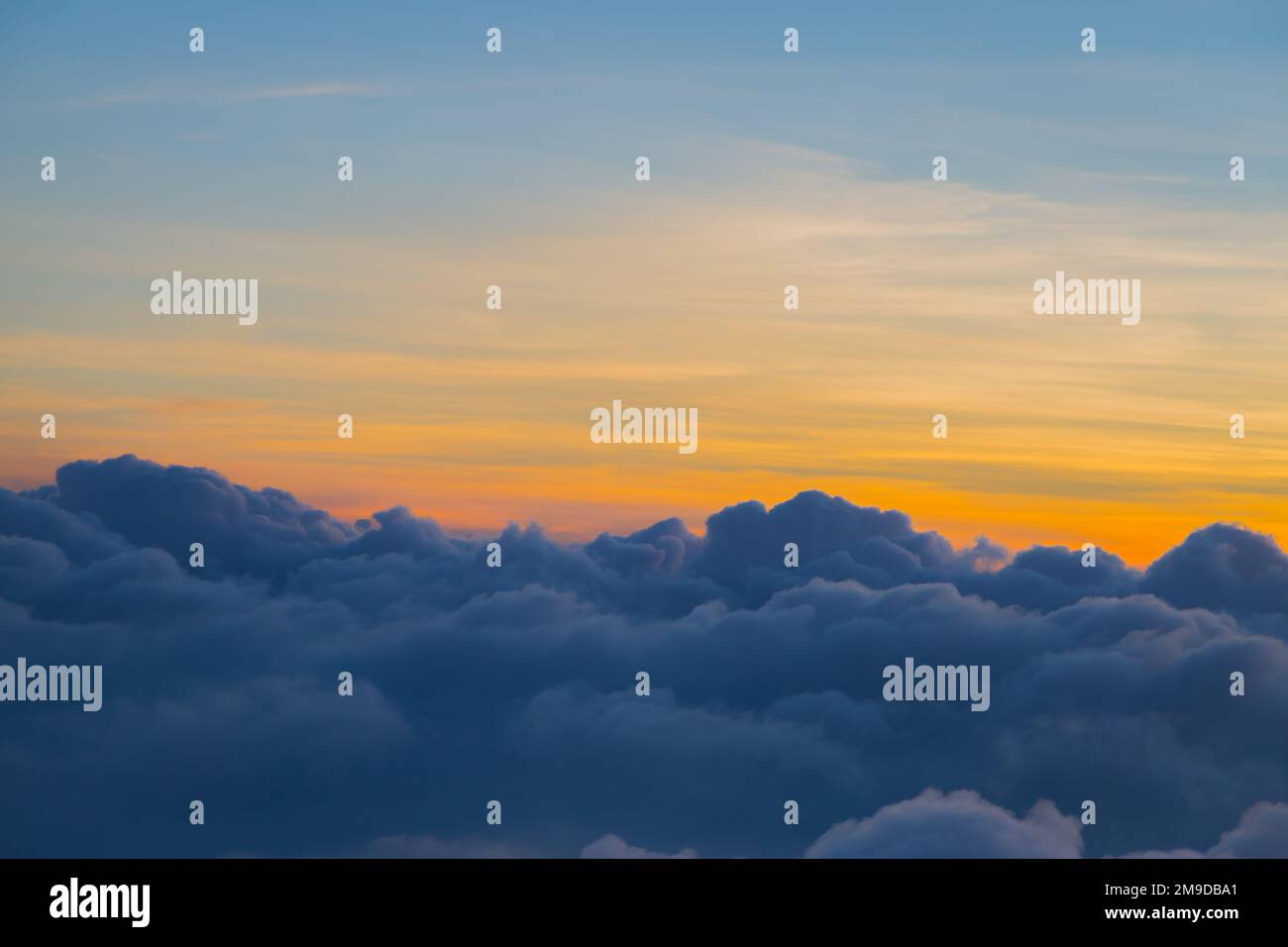 Beautiful sky and clouds before sunset shoot on the airplane Stock ...