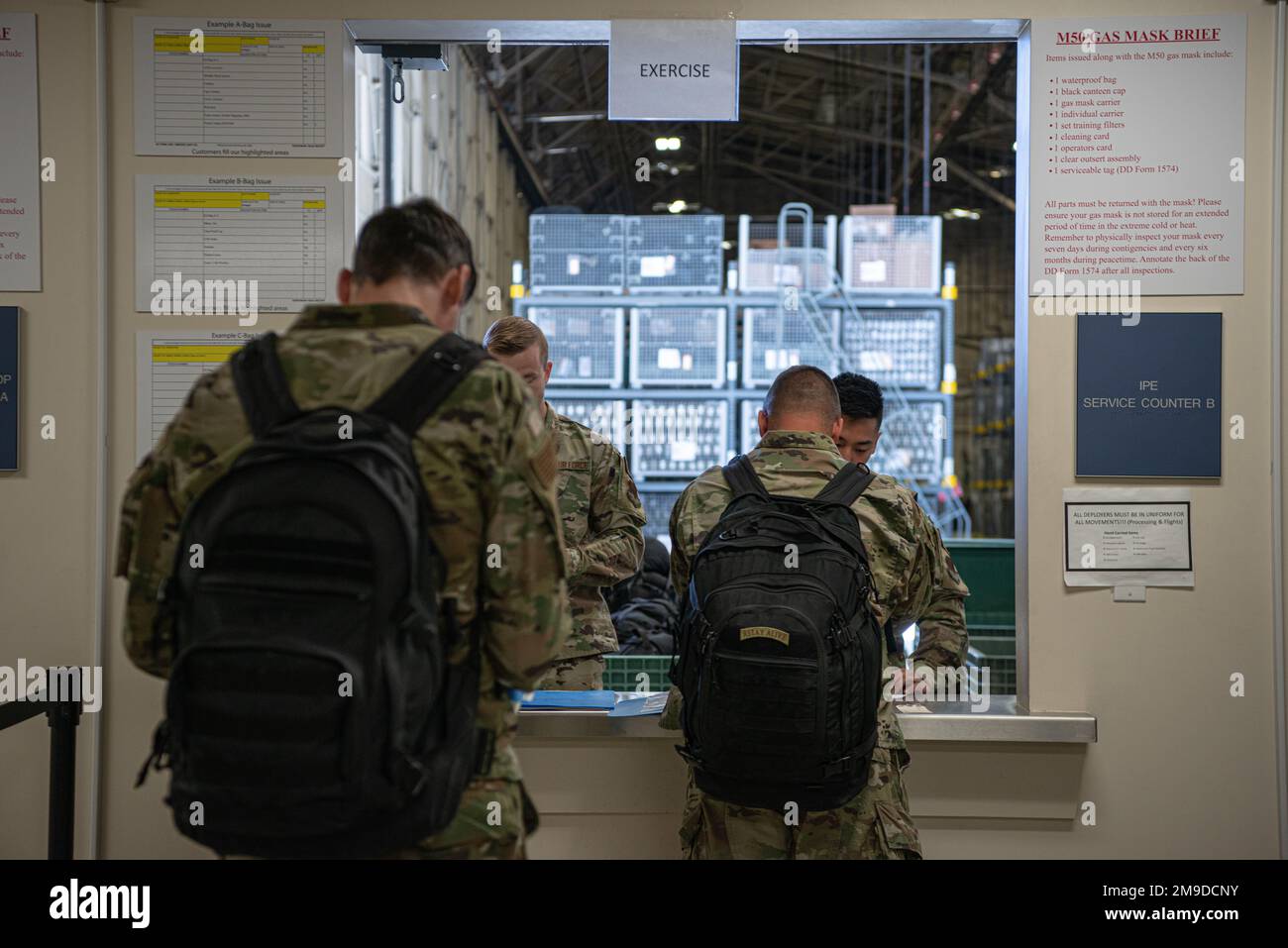 U.S. Air Force Airmen assigned to the 366th Fighter Wing receive ...