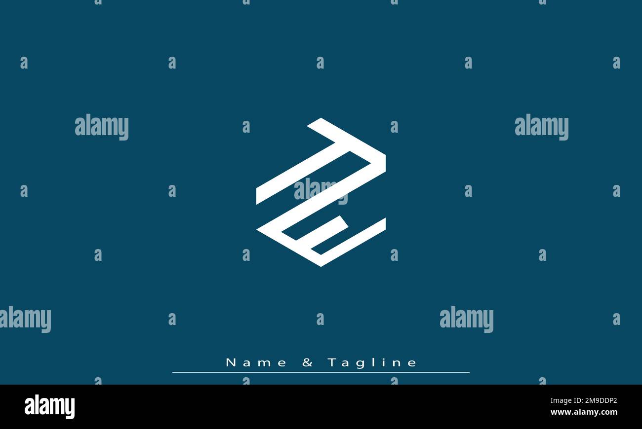 Alphabet letters Initials Monogram logo TE , ET Stock Vector Image ...