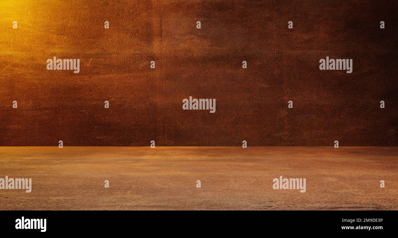 3d rendering of empty orange abstract rock background. Scene for ...