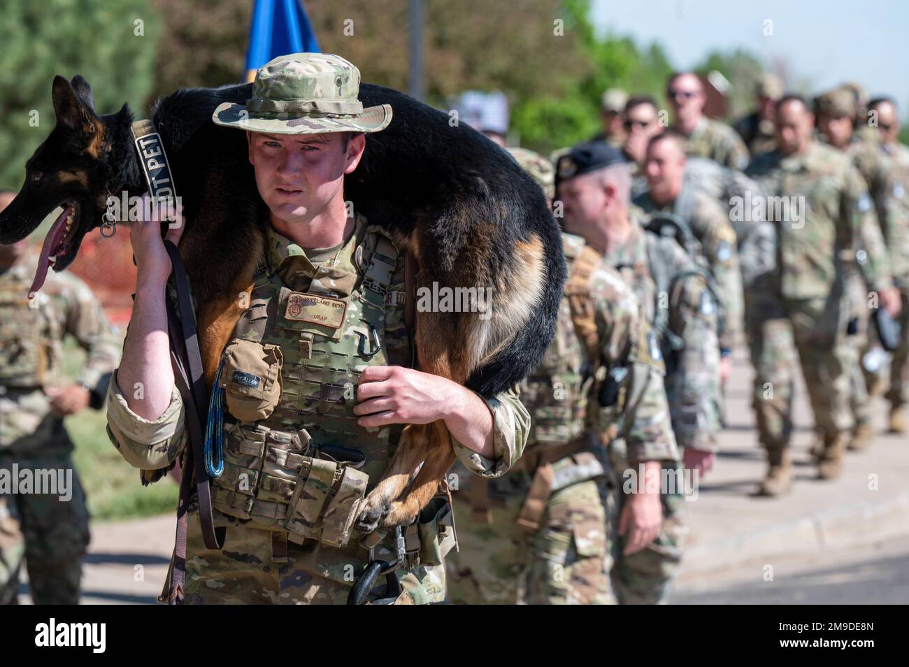 Senior Airman Seth Vreeland, a K-9 handler with the 460th Security ...