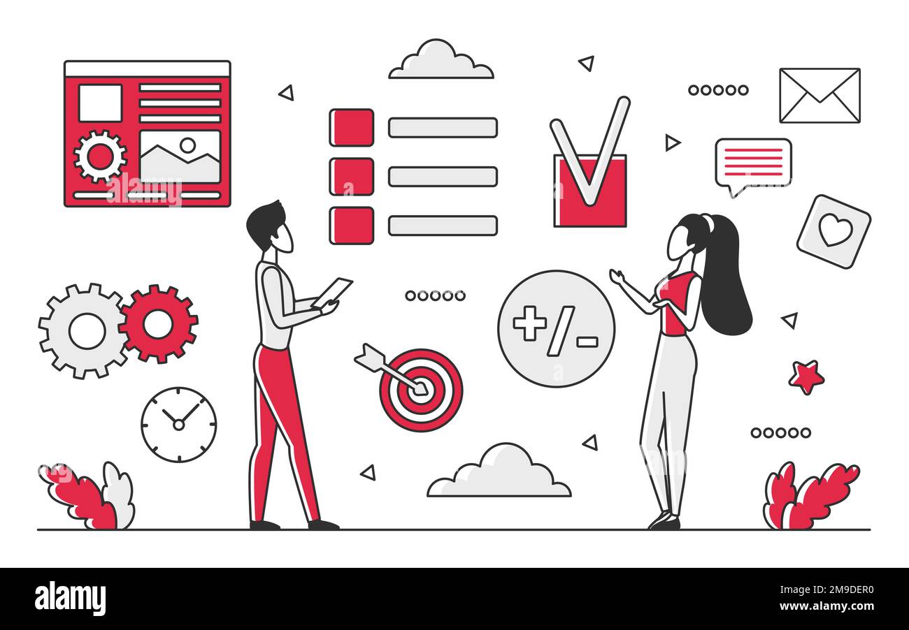 Project Planning Program Project Management Task Monitoring Vector