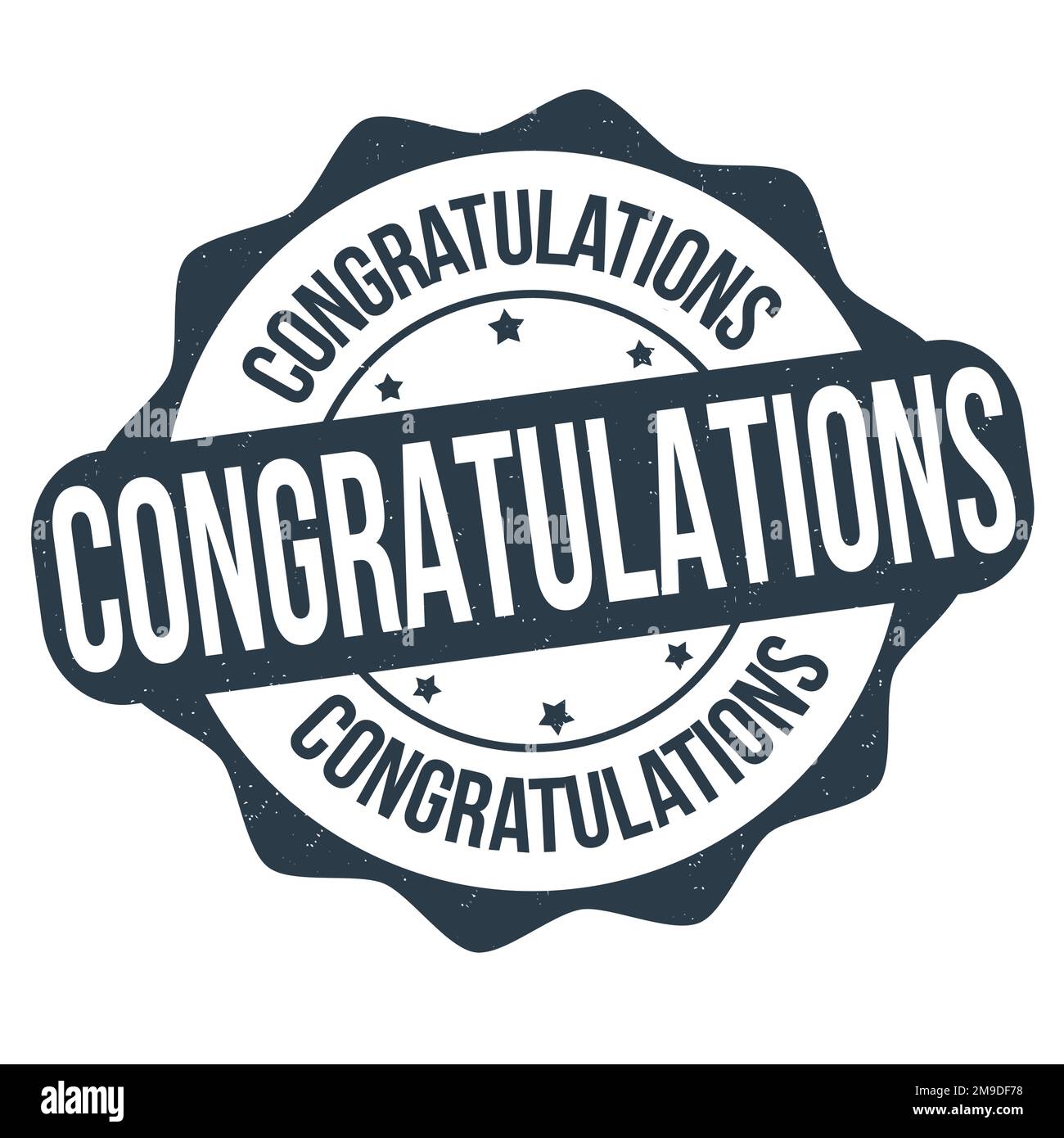 Congratulations label or stamp on white background, vector illustration ...