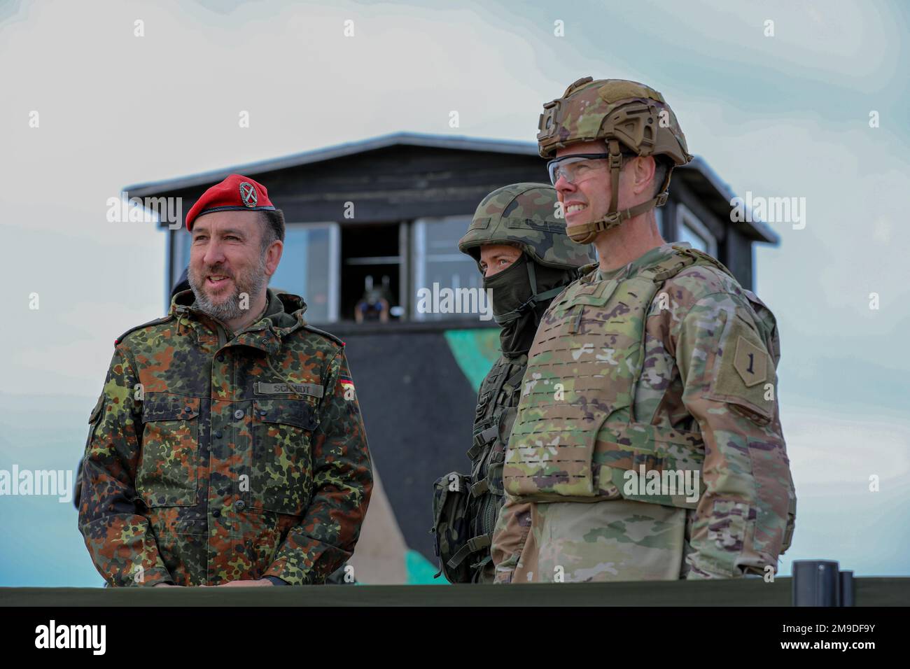 From left, German Colonel Wolfgang Schmidt, deputy commander of 41st ...