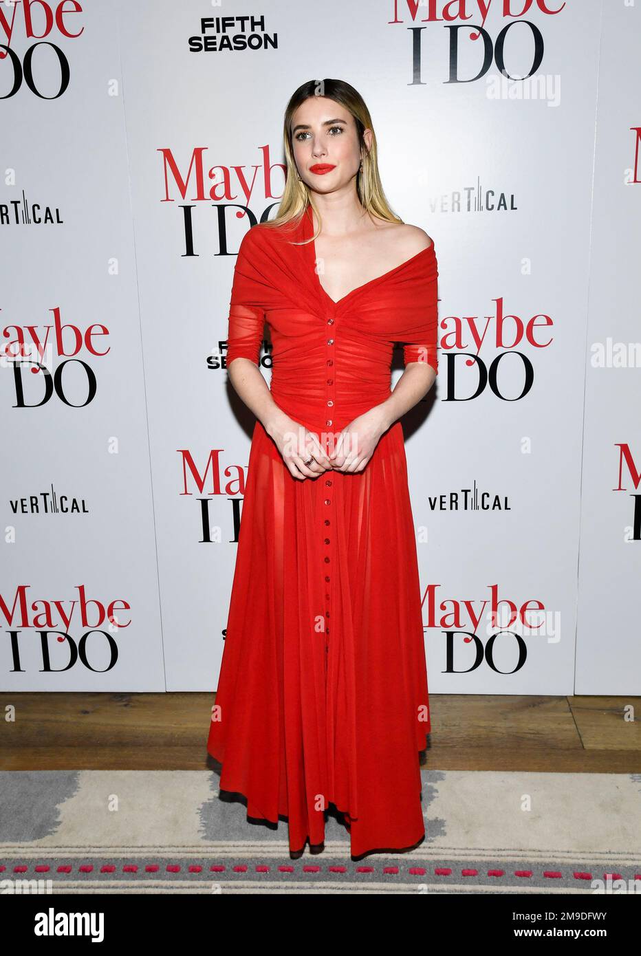 Emma Roberts attends a special screening of "Maybe I Do" at the Crosby ...