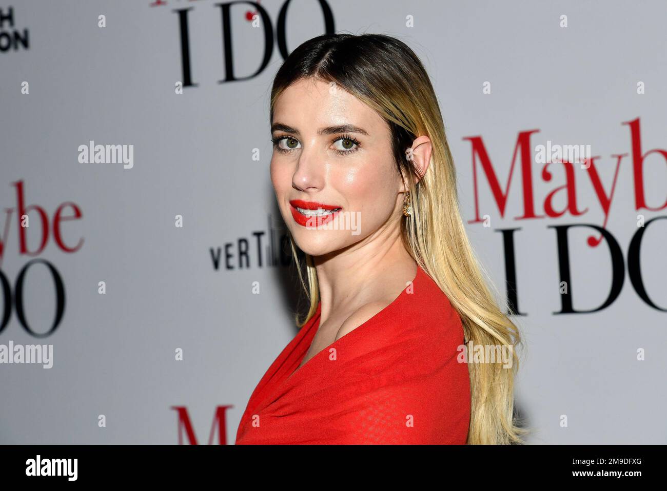 Emma Roberts attends a special screening of "Maybe I Do" at the Crosby ...