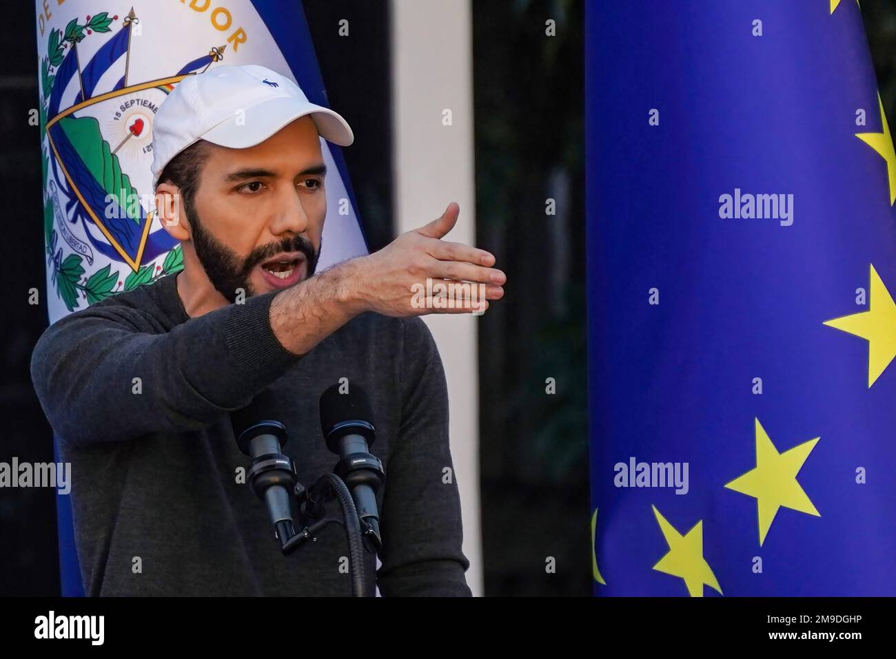 Mejicanos, El Salvador. 17th Jan, 2023. Salvadoran President Nayib ...