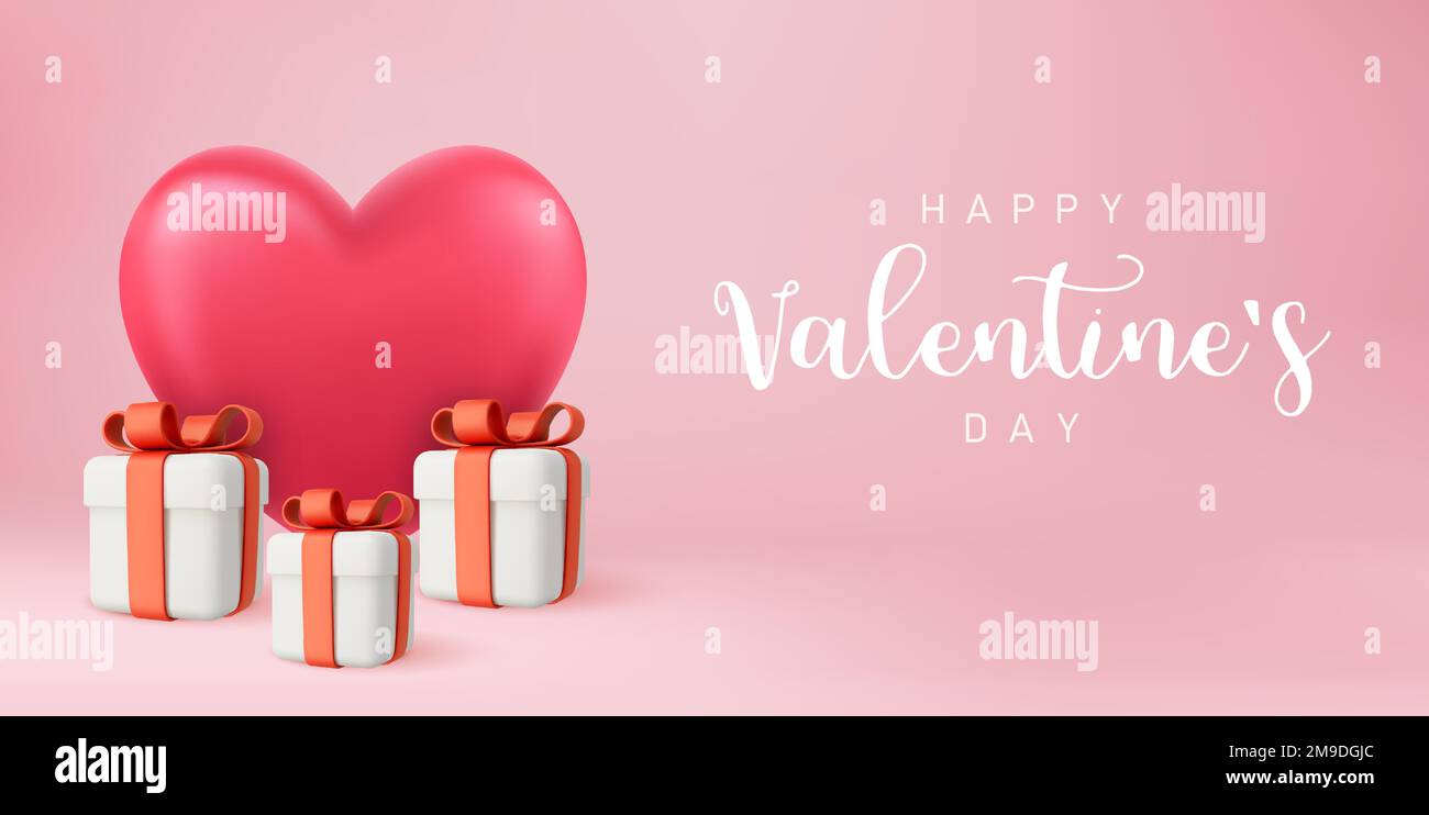Gift box heart decoration Stock Vector Images - Alamy