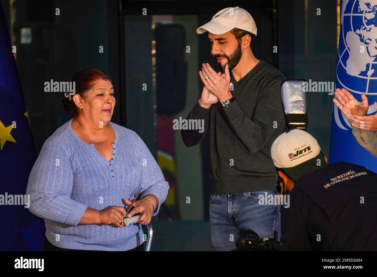 Mejicanos, El Salvador. 17th Jan, 2023. Salvadoran President Nayib ...