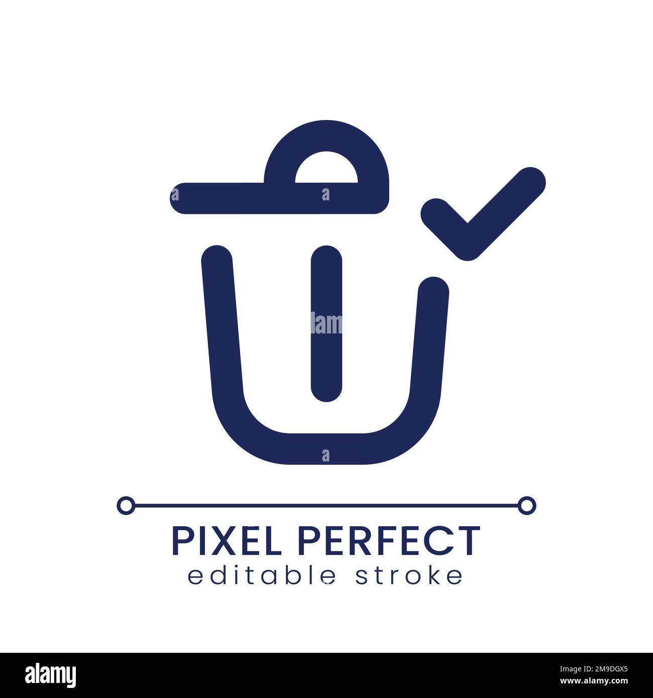 Successfully deleted pixel perfect linear ui icon Stock Vector Image ...
