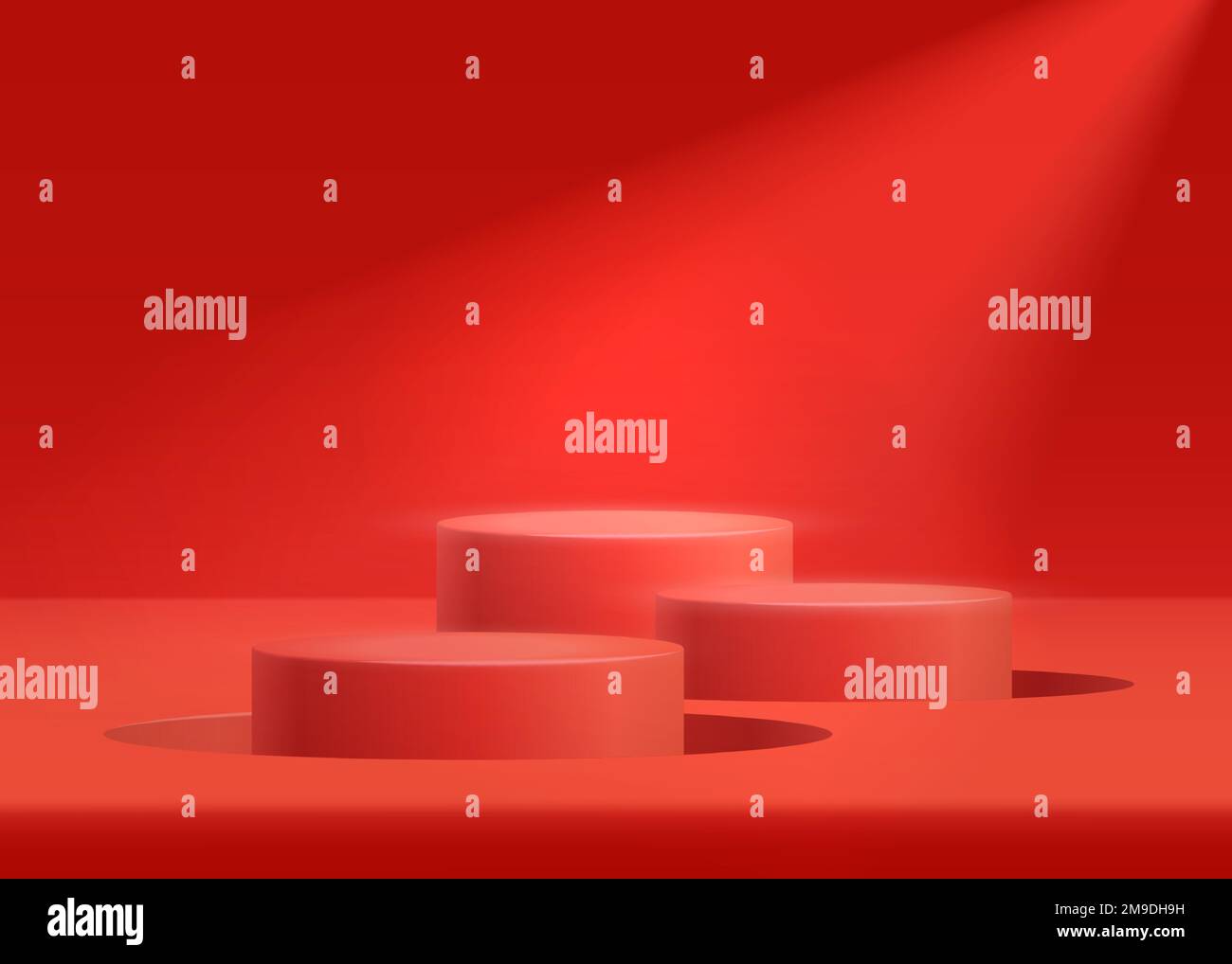 Red scene background with 3d stage podium minimal style realistic ... Red scene background with 3d stage podium minimal style realistic ...