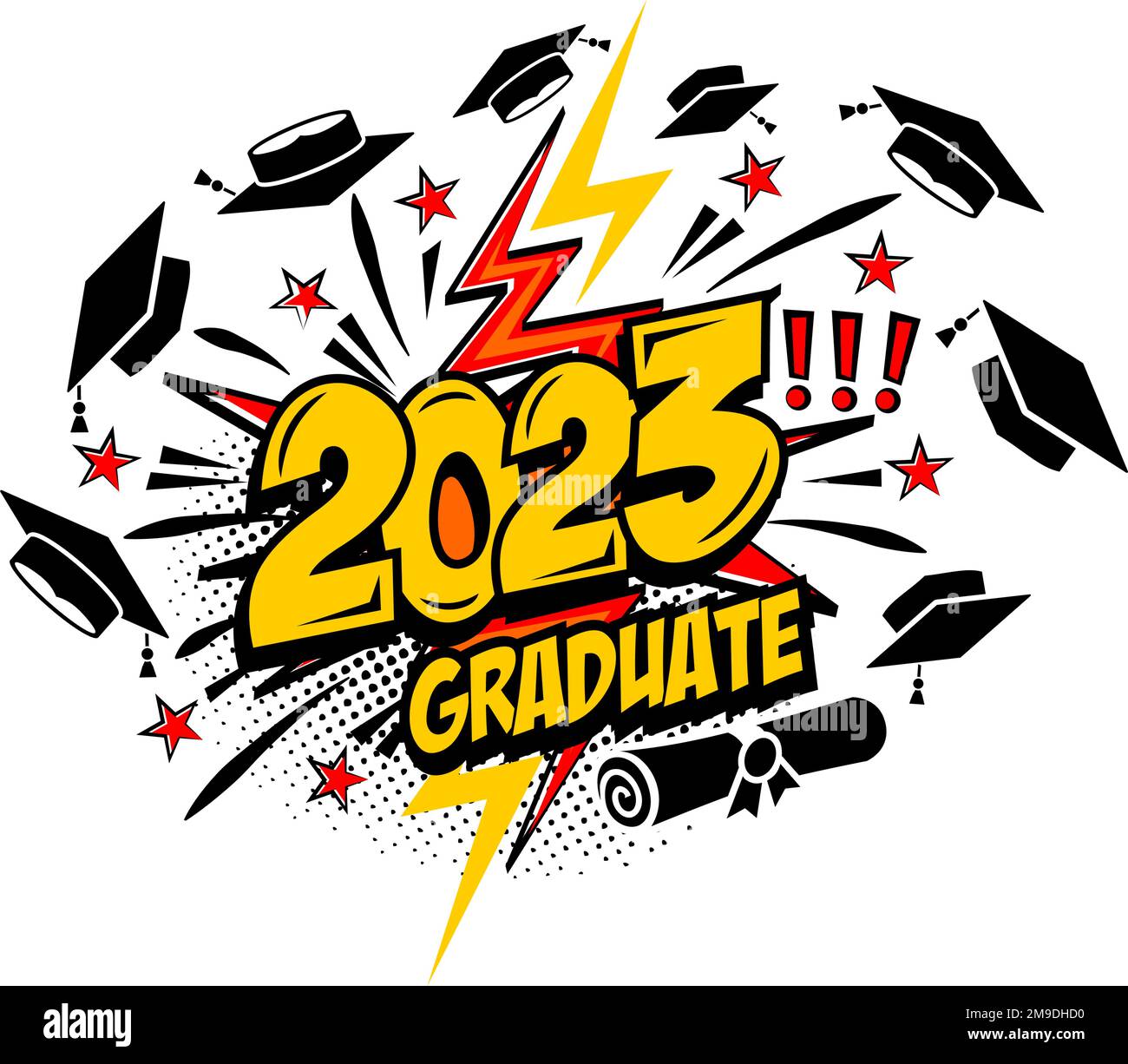 2023 class graduate header. The concept of decorate congratulation for ...