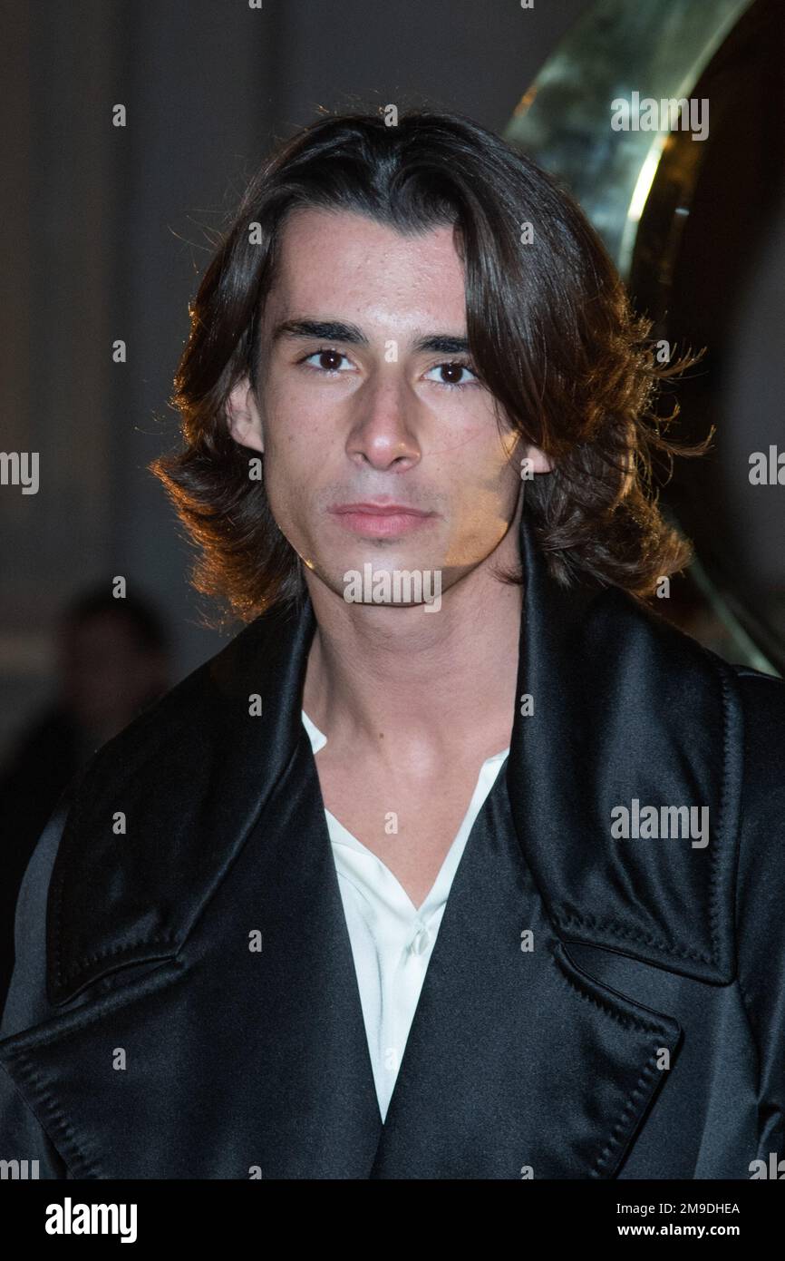 Georgie Farmer attending the Saint Laurent Menswear Fall-Winter 2023 ...