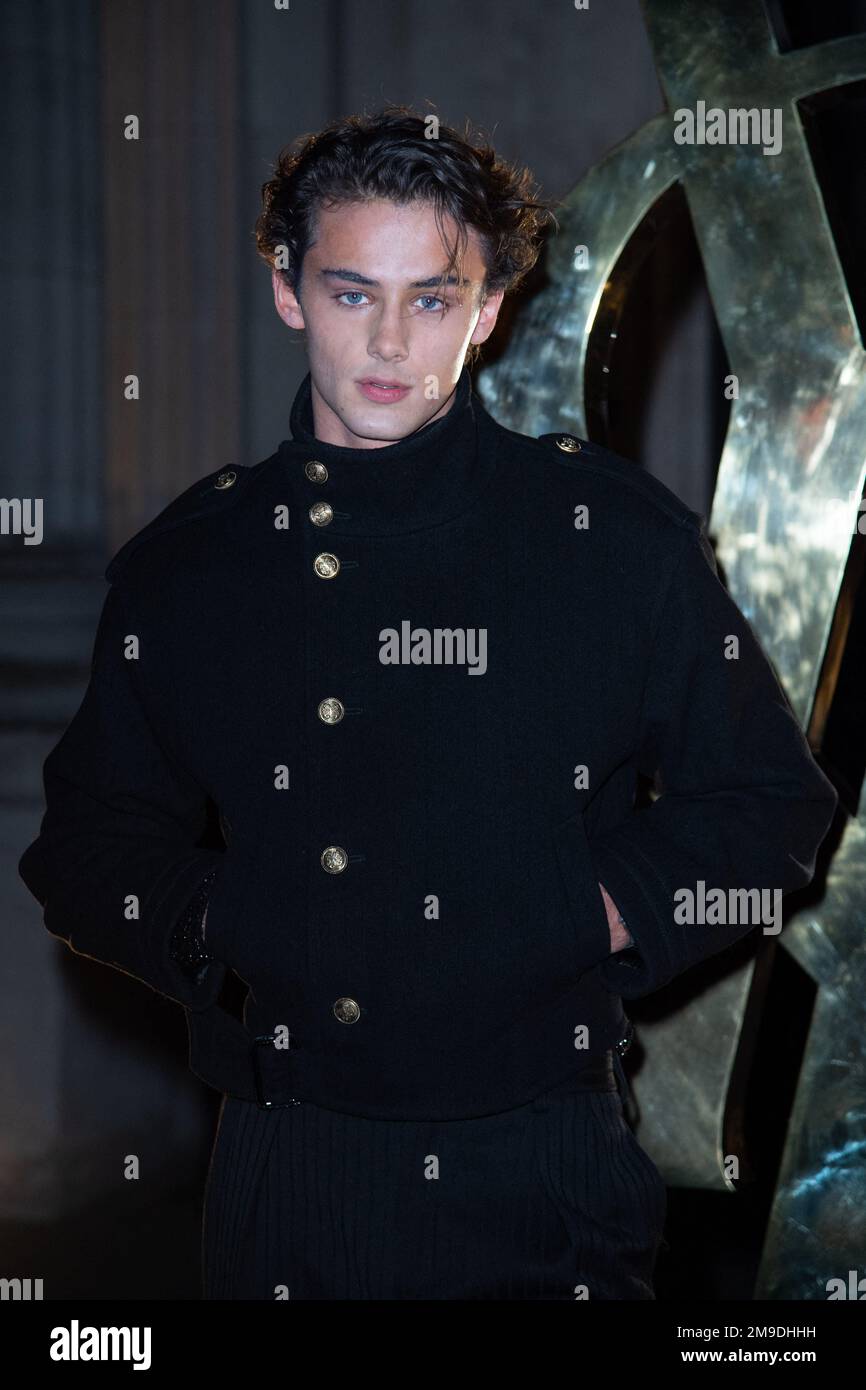 William Franklyn-Miller attending the Saint Laurent Menswear Fall ...