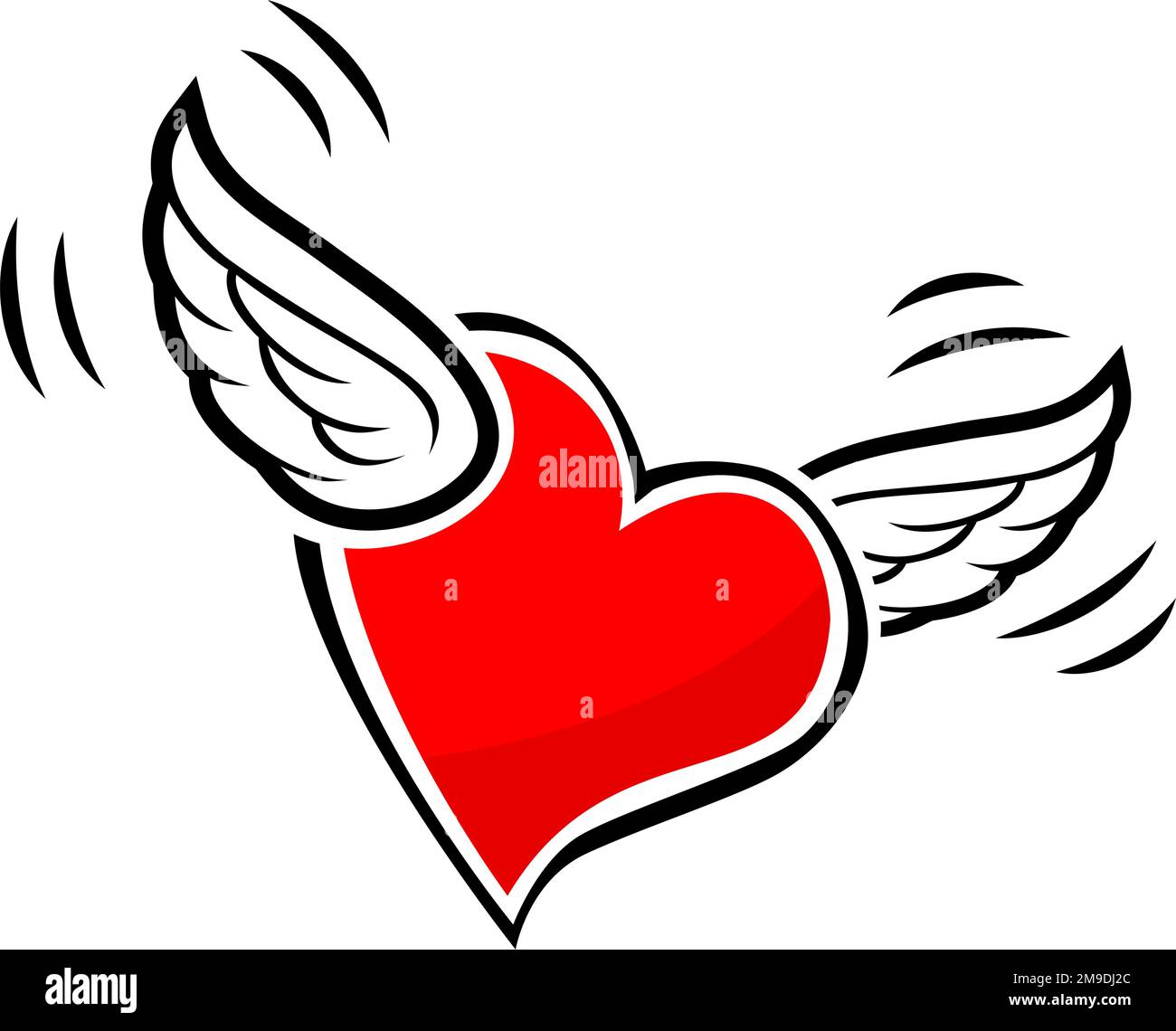 Heart Design With Wings