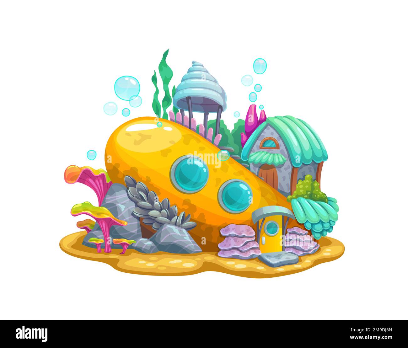 Sunken village Stock Vector Images - Alamy