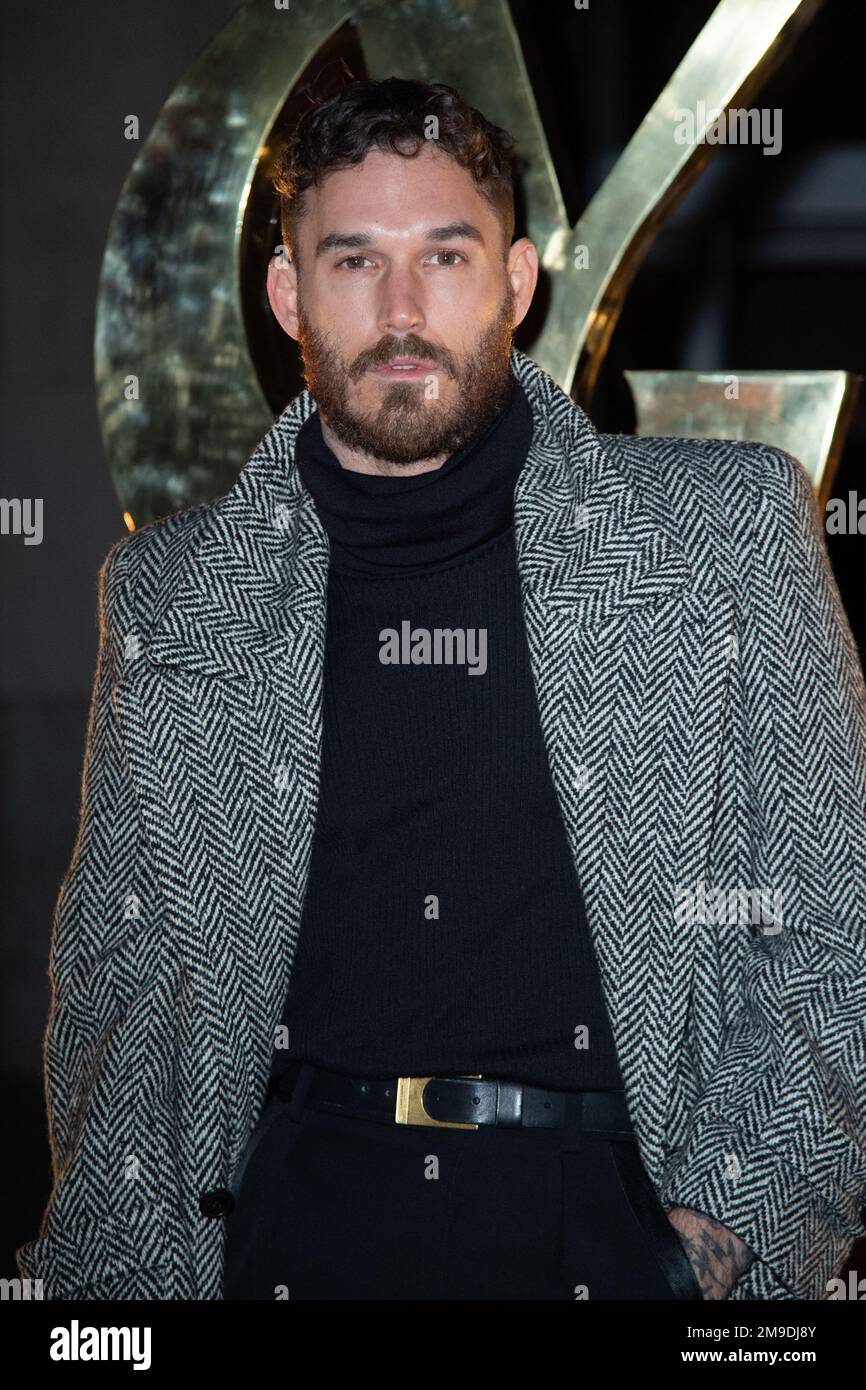 David Alexander Flinn attending the Saint Laurent Menswear Fall-Winter ...