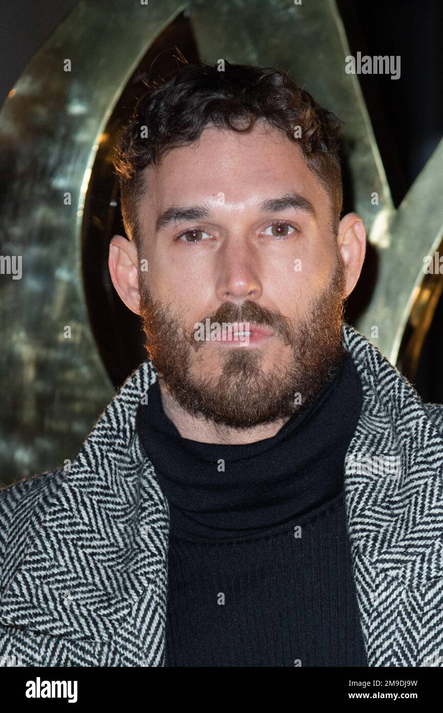 David Alexander Flinn attending the Saint Laurent Menswear Fall-Winter ...