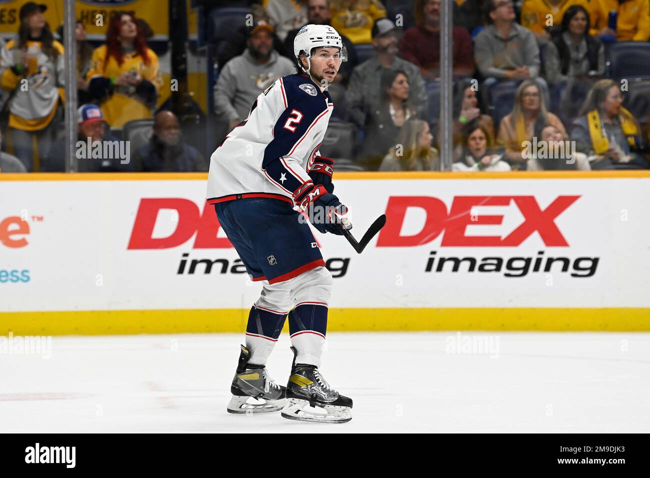 Columbus Blue Jackets defenseman Andrew Peeke (2) plays against the ...