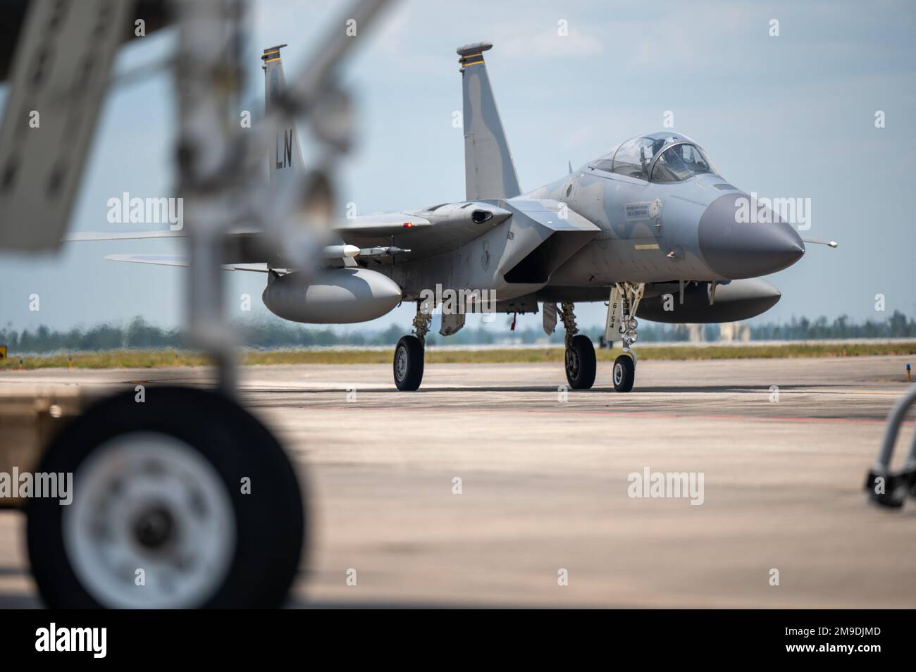 A U.S. Air Force F-15C Eagle assigned to the 131st Fighter Squadron ...