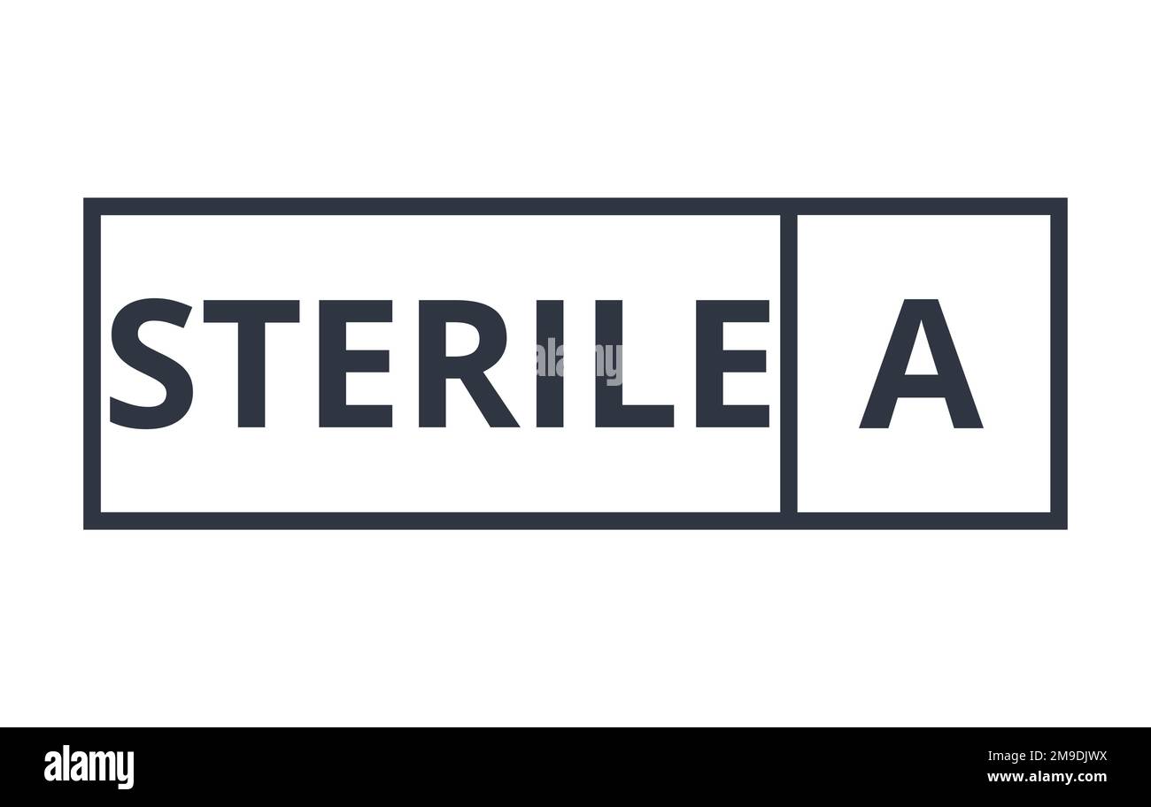 Symbol for sterile medical devices. Concept of packaging and ...