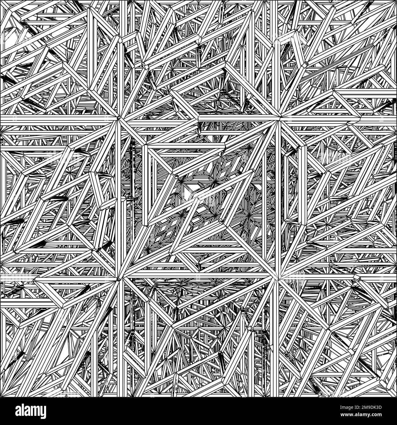 Abstract Construction Structure Vector. Illustration Isolated On White ...