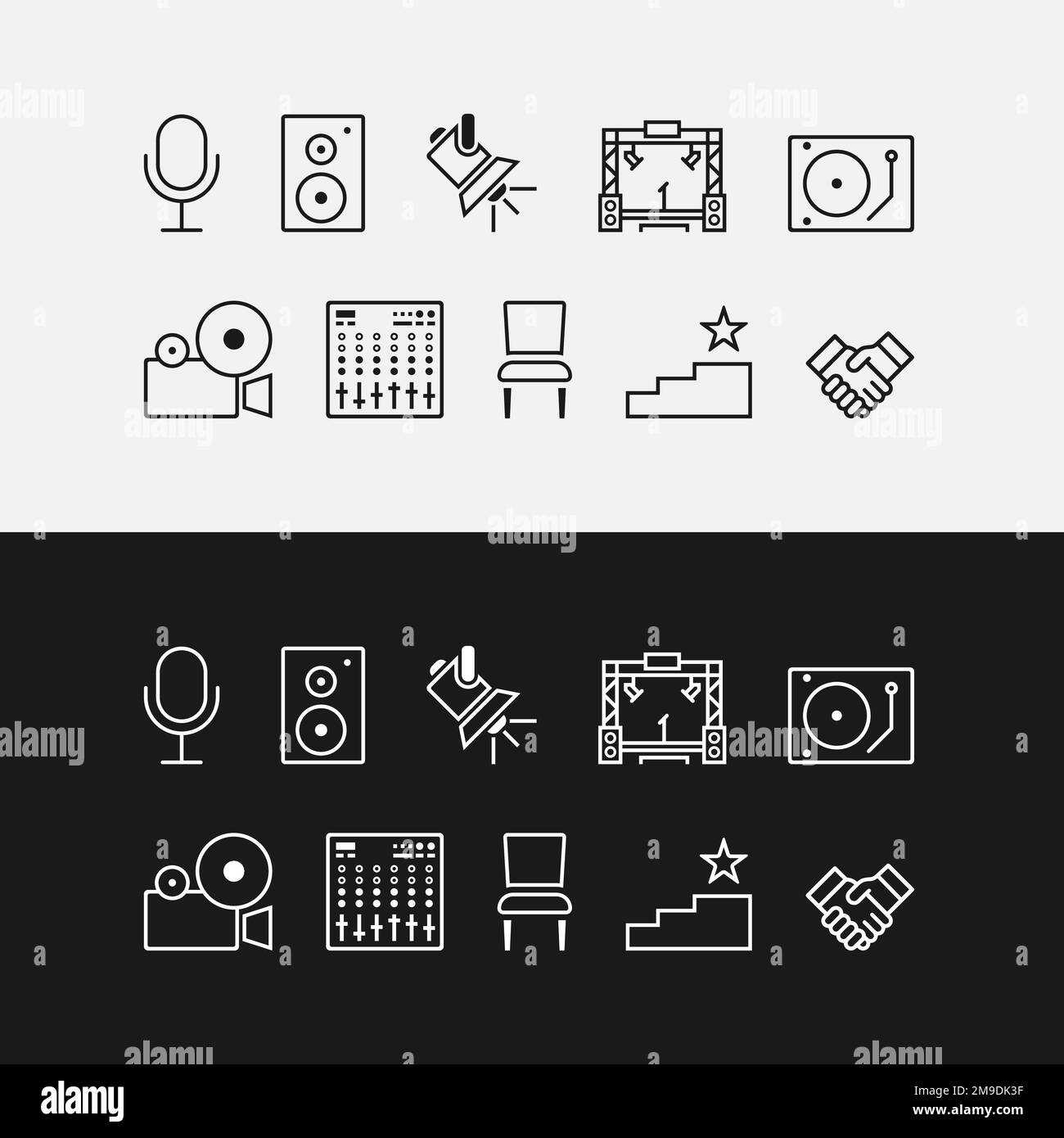 icon set suitable for music concert event, icon modern and simple ...
