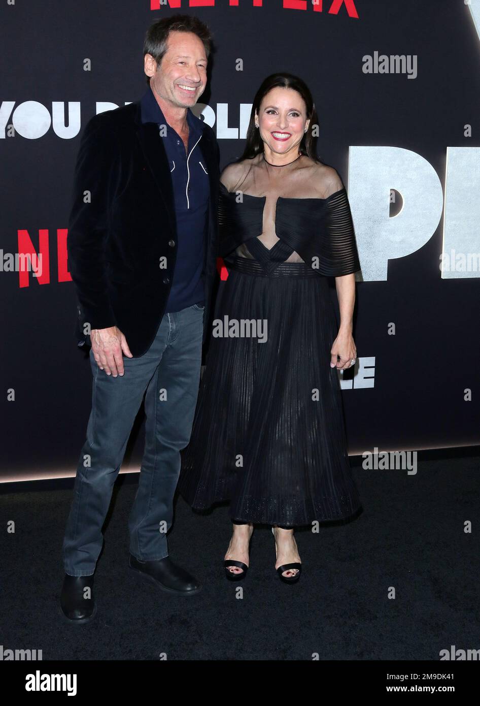 David Duchovny, Julia Louis-Dreyfus arrives at YOU PEOPLE Los Angeles ...