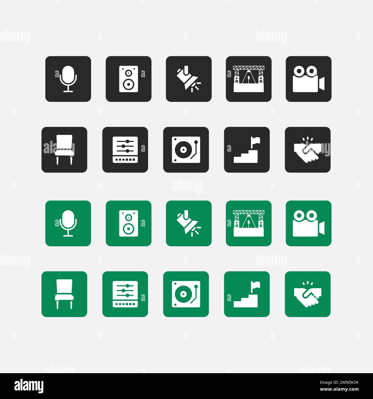 icon set suitable for music concert event, icon modern and simple ...