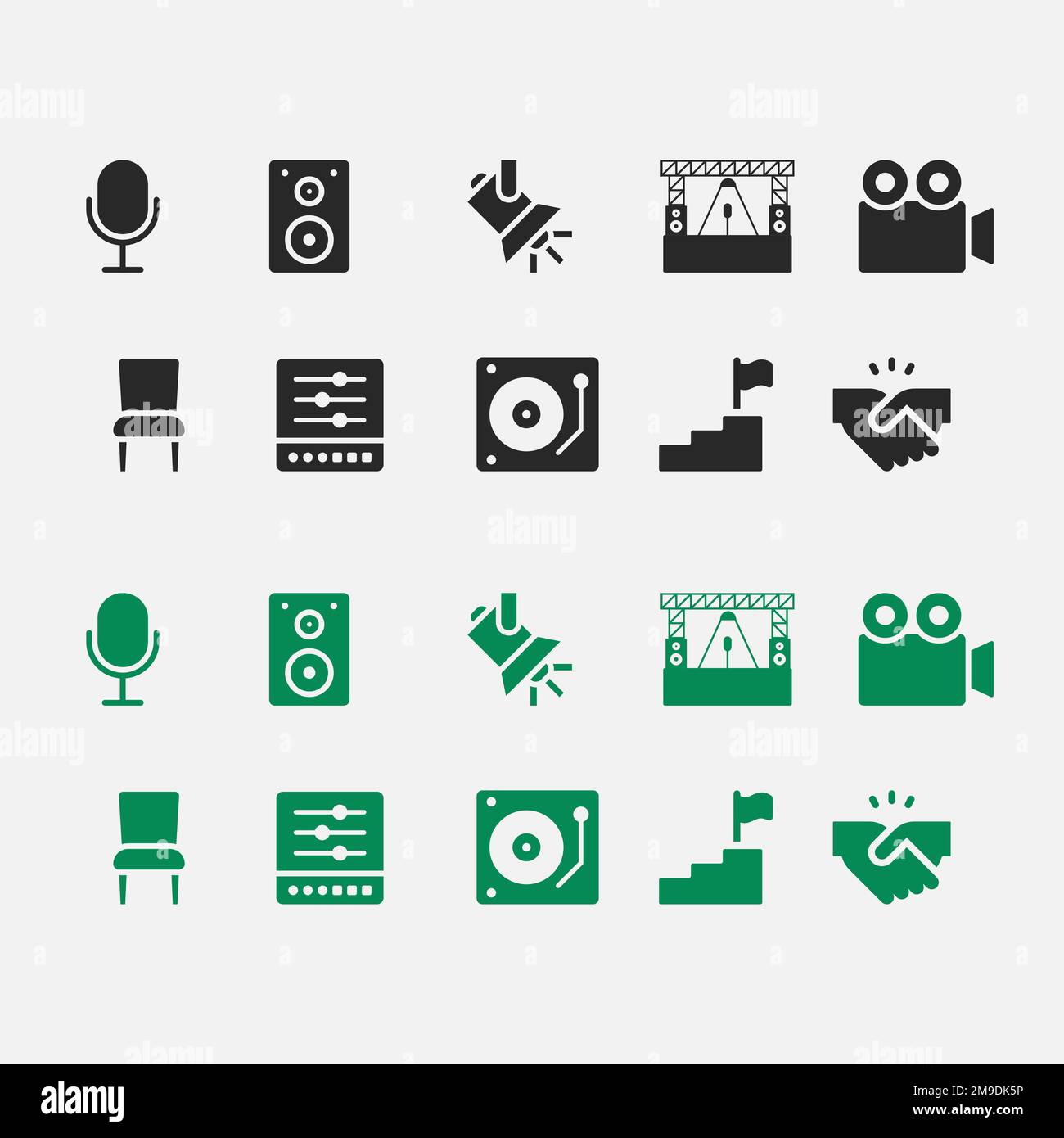 icon set suitable for music concert event, icon modern and simple ...