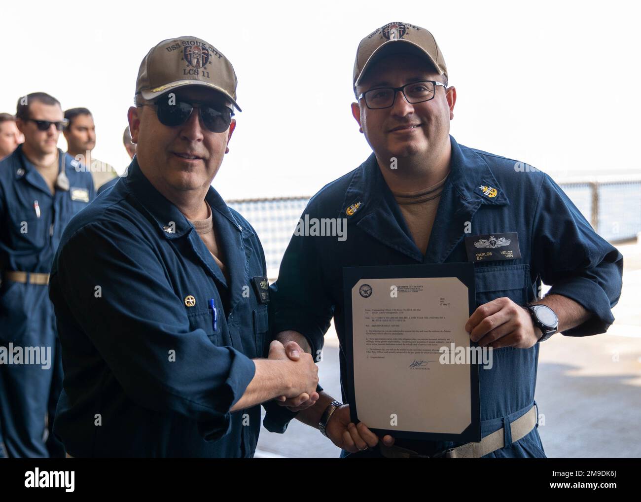 MEDITERRANEAN SEA (May 17, 2022) Cmdr. Scott Whitworth (left ...