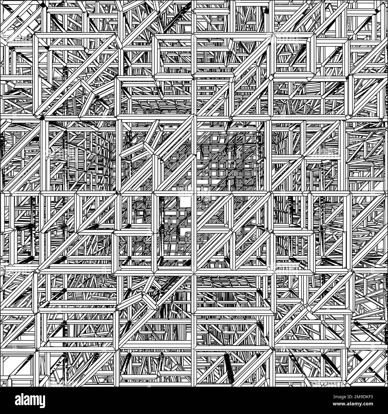 Abstract Construction Structure Vector. Illustration Isolated On White ...